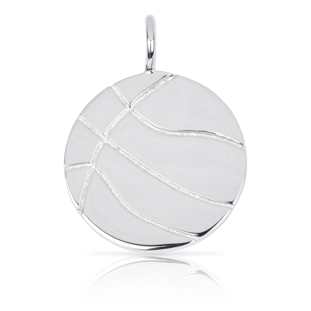 8005 | Sterling Silver Pendant - Basketball – Sparkle Life B2B